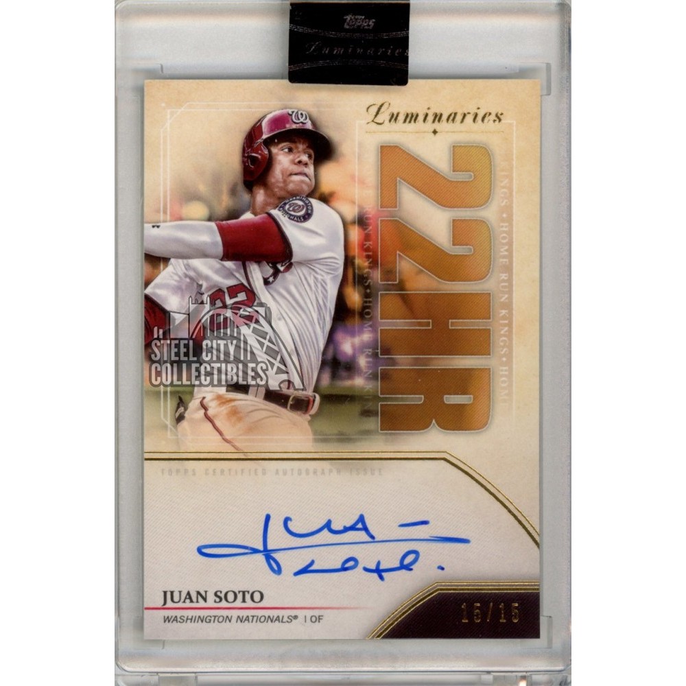 Juan Soto 2020 Topps Luminaries Home Run Kings Autograph Card #HRK-JSO ...