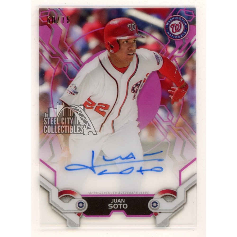 Juan Soto 2019 Topps High Tek Pink Autograph Card #HTA-JSO 60/75 ...