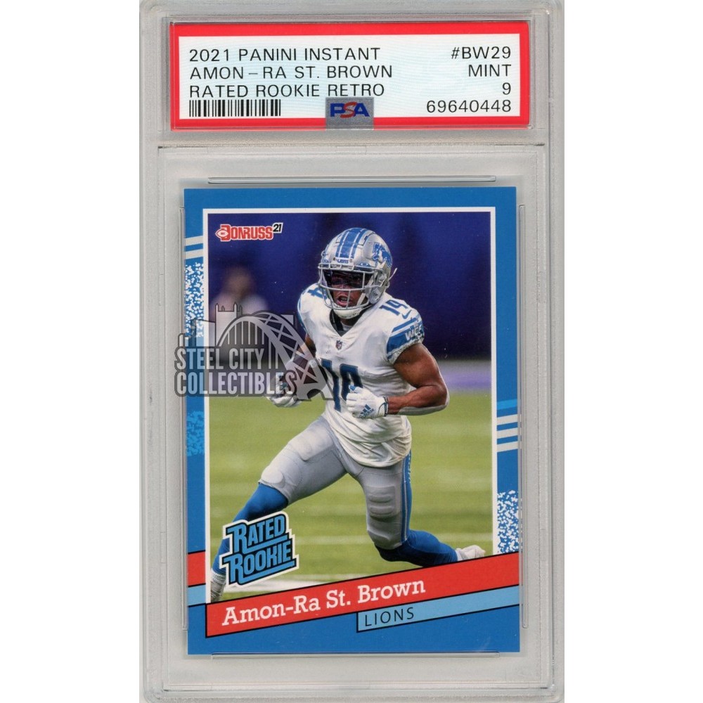 Amon-Ra St Brown 2021 Panini Instant Donruss Rated Rookie /2231 #BW29 ...