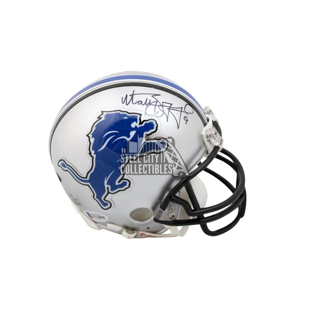 Matthew Stafford Autographed Detroit Lions Mini Football Helmet - BAS ...