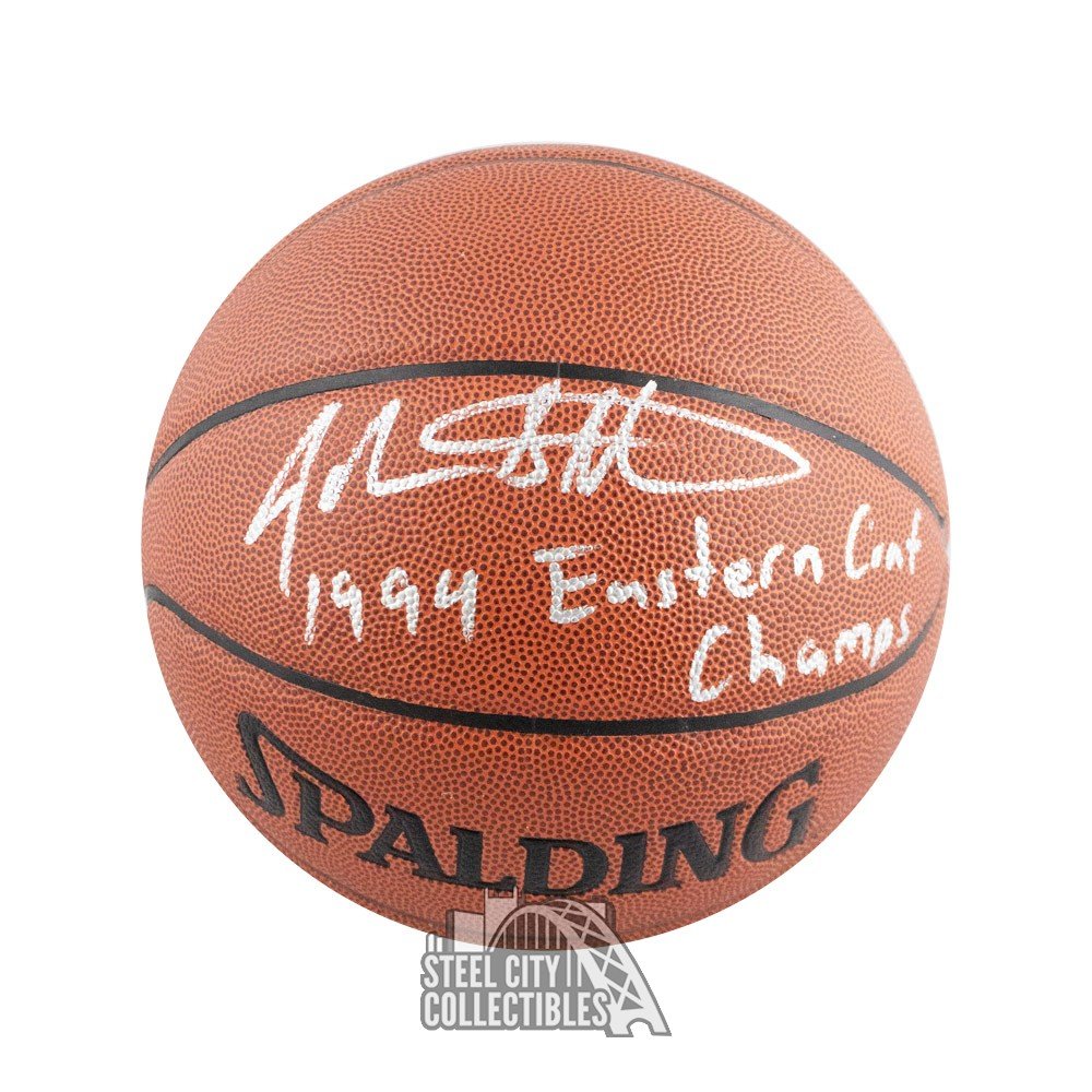 John Starks "1994 Eastern Conf Champs" Autographed Basketball - BAS COA ...