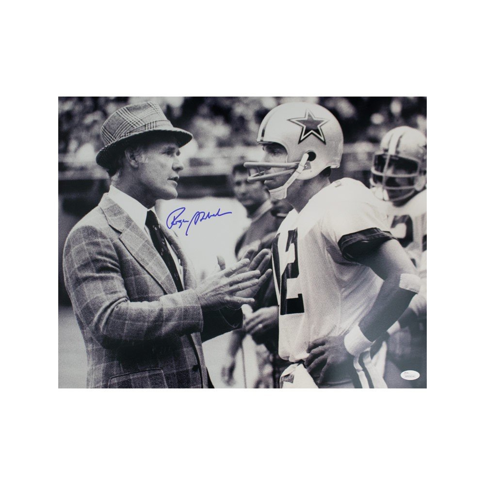 Roger Staubach Autographed Dallas Cowboys 16x20 Photo - JSA COA | Steel ...