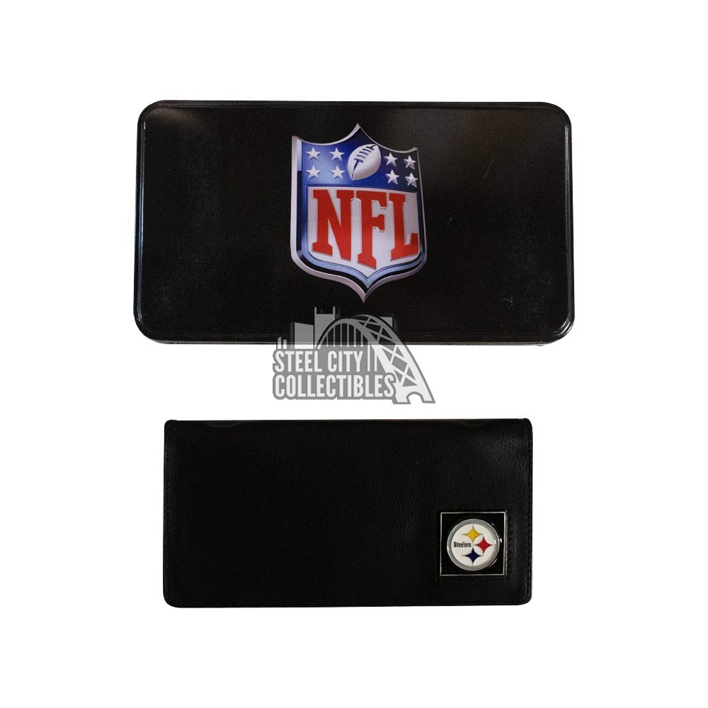 Pittsburgh Steelers Leather Checkbook Cover w/ NFL Tin | Steel City ...
