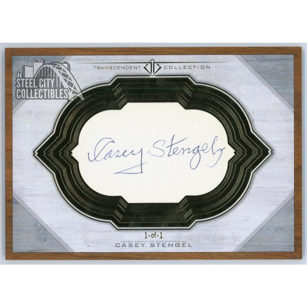 Casey Stengel 2017 Topps Transcendent Oversized Cut Signature Autograph ...