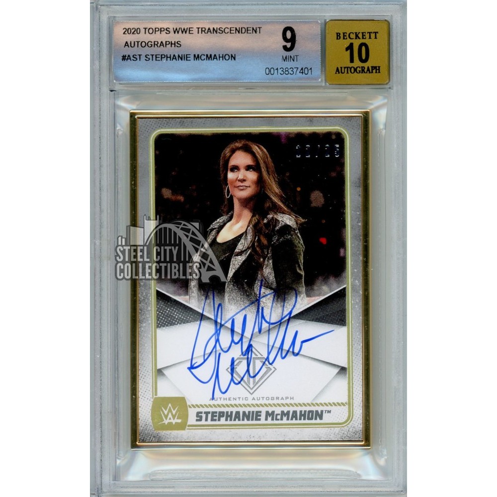Stephanie McMahon 2020 Topps Transcendent WWE Autograph Card 12/25 BGS ...