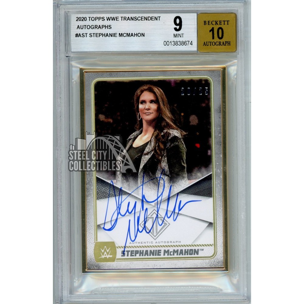 Stephanie McMahon 2020 Topps Transcendent WWE Autograph Card 20/25 BGS ...