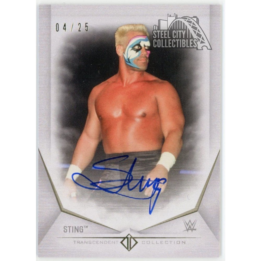 Sting 2019 Topps WWE Transcendent Collection VIP Autograph 4/25 | Steel ...