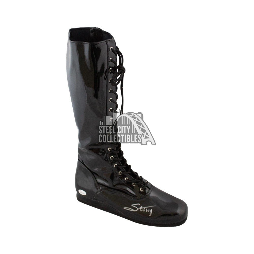 Sting Autographed WWE WCW Wrestling Boot - JSA COA (Right Boot) | Steel ...