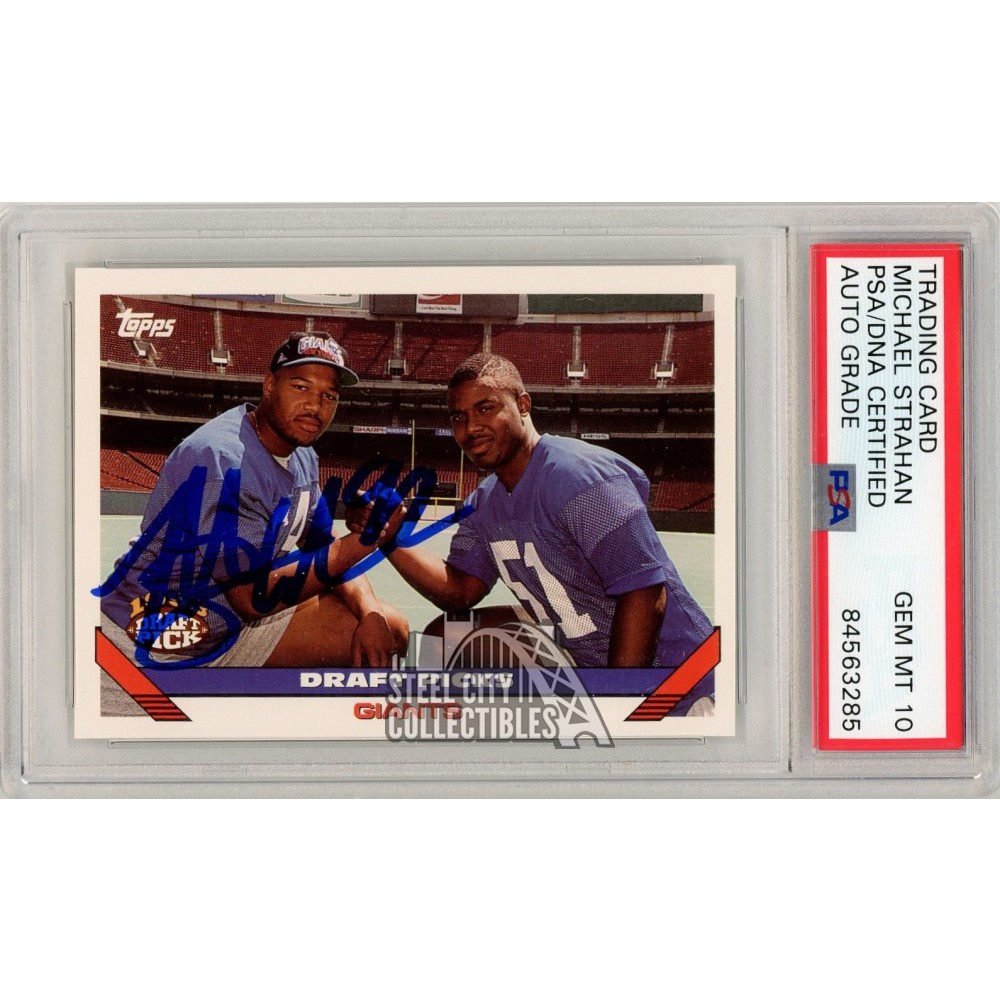 Michael Strahan 1993 Topps Autograph Rookie Card #275 PSA/DNA 10 ...
