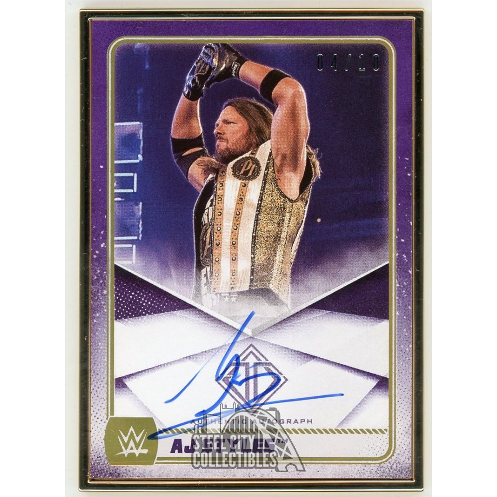 AJ Styles 2020 Topps Transcendent WWE Autographed Card /10 | Steel City ...
