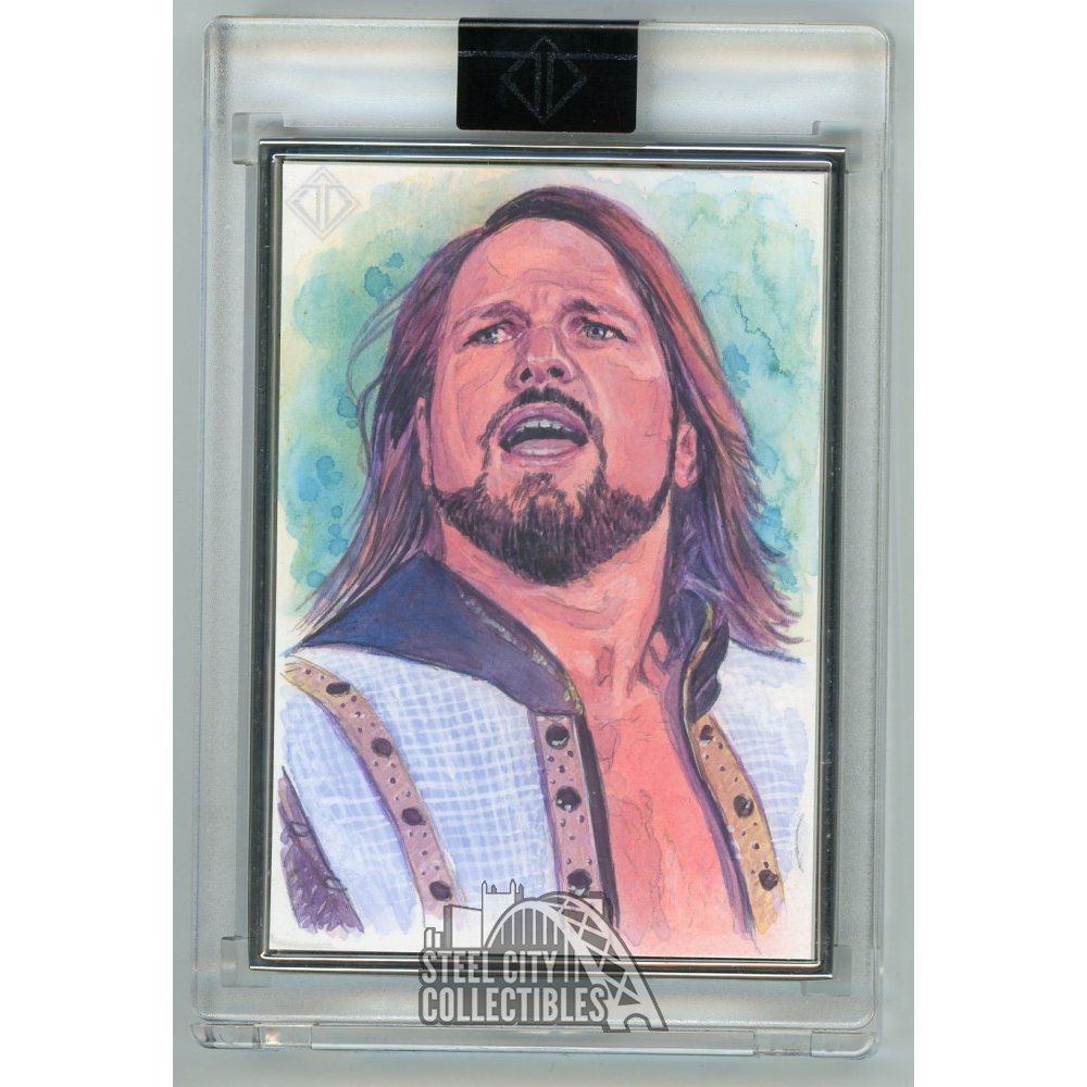 AJ Styles 2020 Topps Transcendent WWE Sketch Autograph Card 1/1 | Steel ...