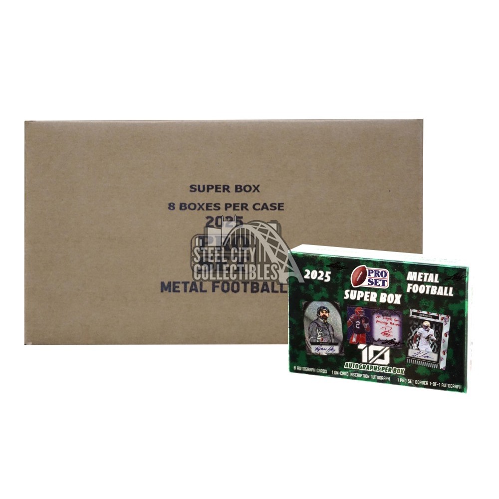 2025 Pro Set Metal Football Super Box 8-Box Case | Steel City Collectibles