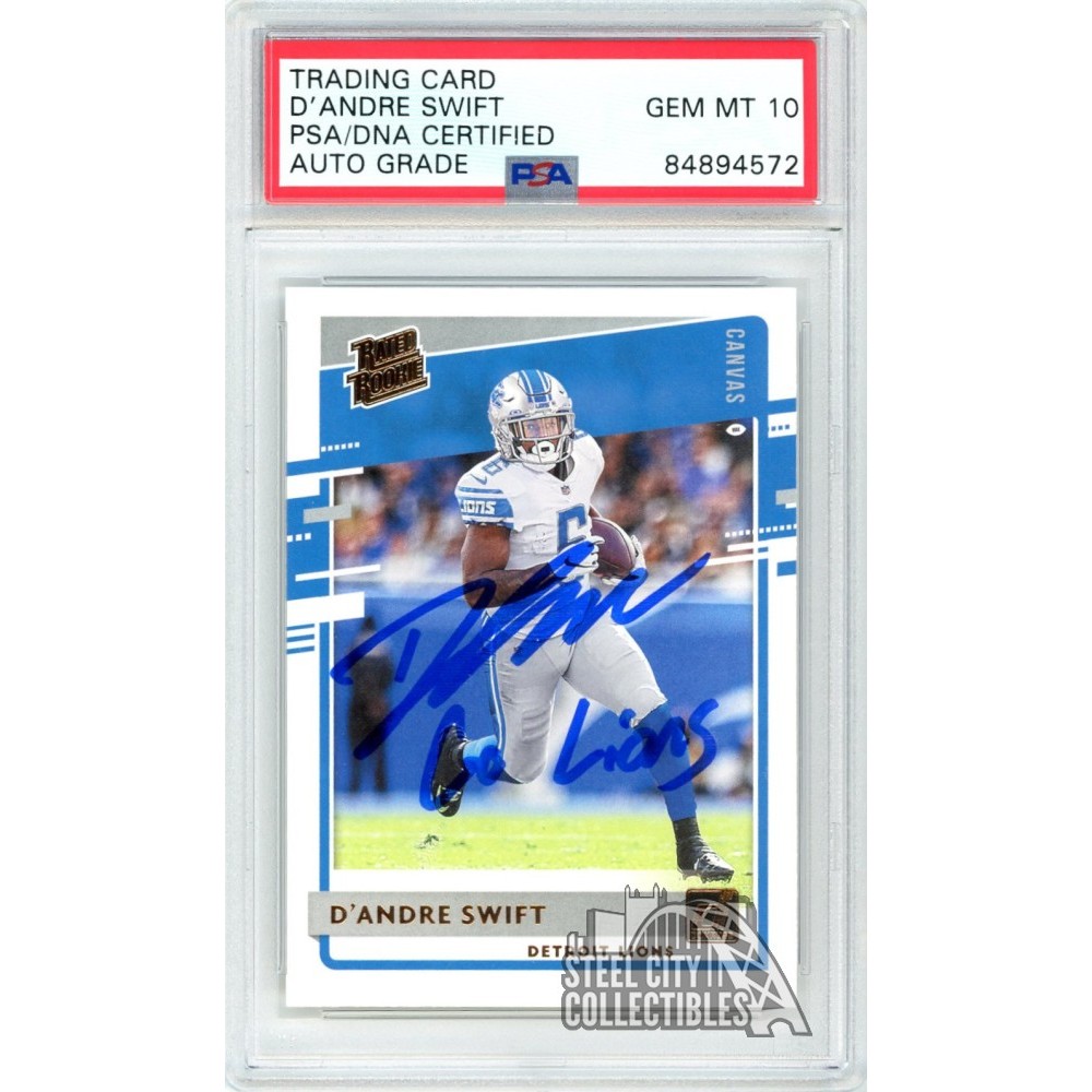 D'Andre Swift 2020 Panini Donruss Canvas "Go Lions" Autograph Rookie ...