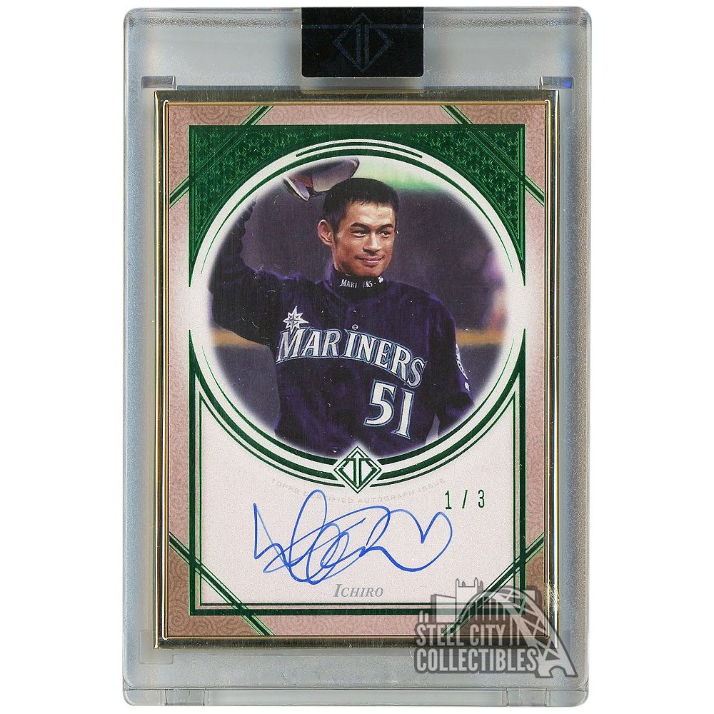Ichiro 2018 Topps Transcendent Japan Autograph Auto Emerald Parallel 1/ ...