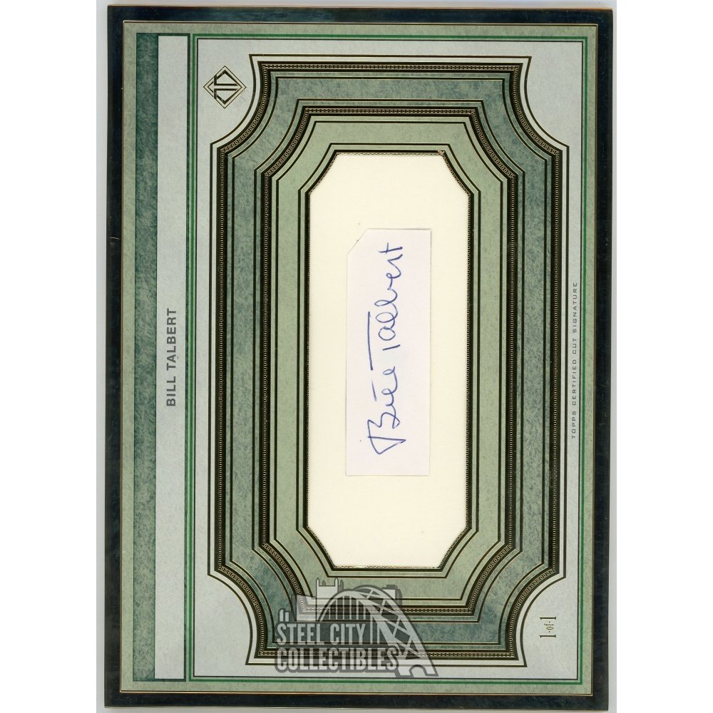 Bill Talbert 2020 Topps Transcendent Tennis Oversized Cut Signature ...