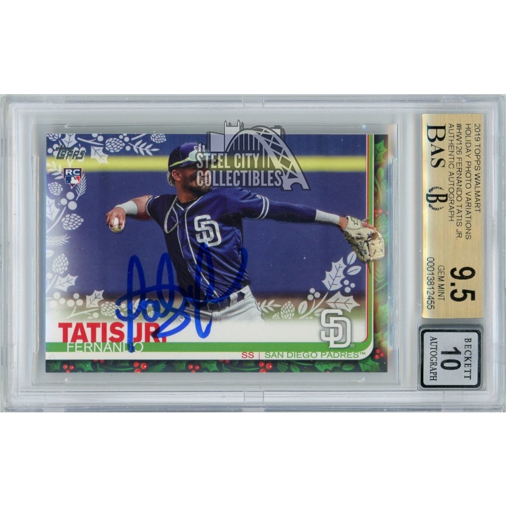Fernando Tatis Jr 2019 Topps Holiday Autograph Rookie Card #HW126 BGS 9 ...