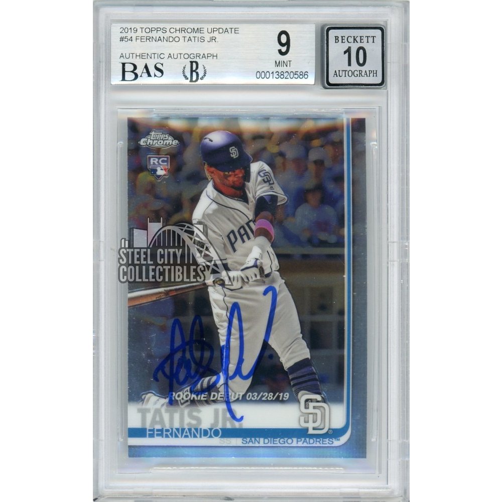 Fernando Tatis Jr 2019 Topps Chrome Update Autograph Rookie Card #54 ...