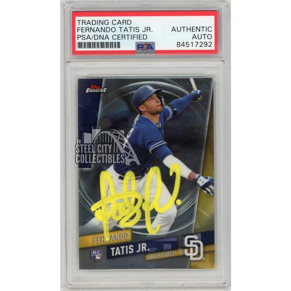 Fernando Tatis Jr 2019 Topps Finest Autograph Rookie Card #85 - PSA/DNA ...