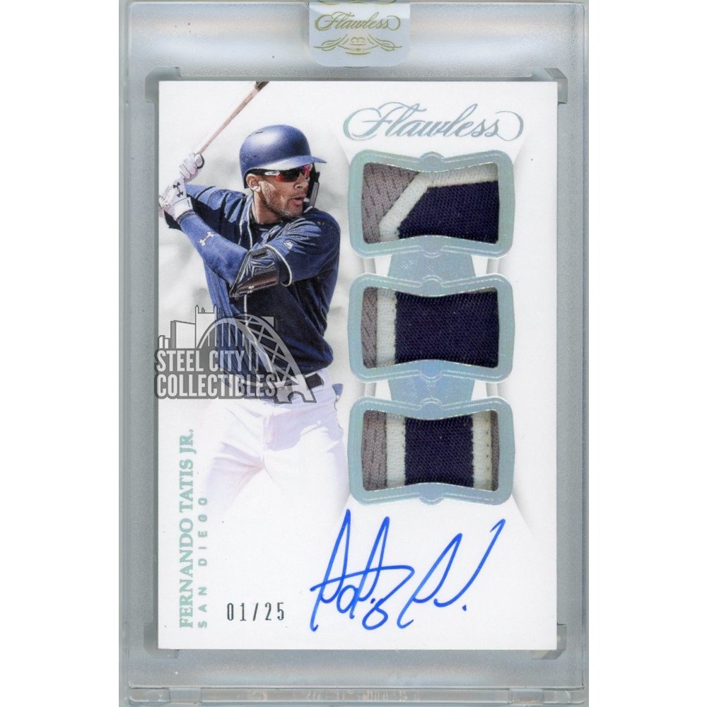 Fernando Tatis Jr 2019 Panini Flawless Rookie Triple Patch Autograph RC ...