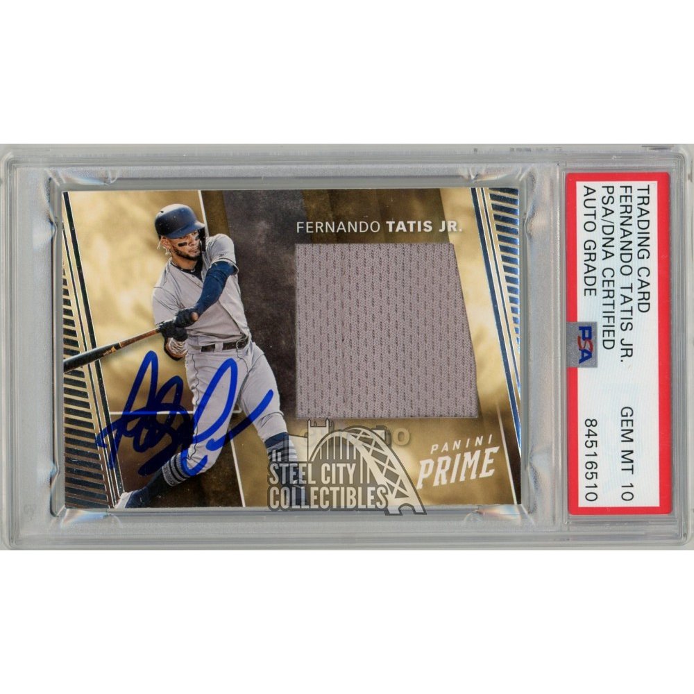 Fernando Tatis Jr 2019 Panini Prime Rookie Jersey Autograph - PSA/DNA ...
