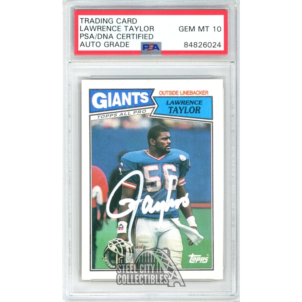 Lawrence Taylor 1987 Topps Autograph Card #26 PSA/DNA 10 (White ...