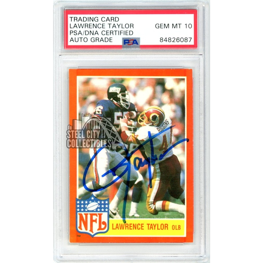 Lawrence Taylor 1985 Topps Star Set Autograph Card #11 PSA/DNA 10 ...
