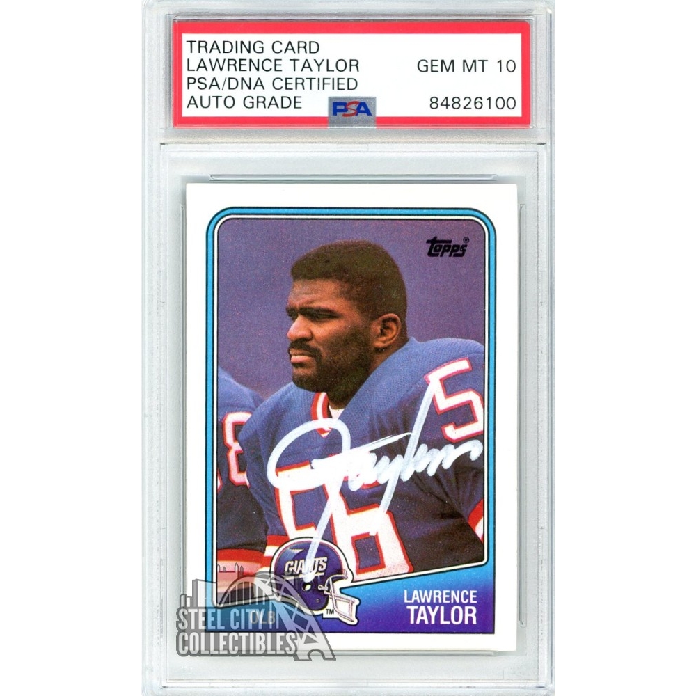 Lawrence Taylor 1988 Topps Autograph Card #285 PSA/DNA 10 (White ...