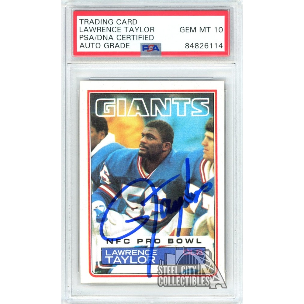 Lawrence Taylor 1983 Topps Autograph Card #133 PSA/DNA 10 | Steel City Collectibles