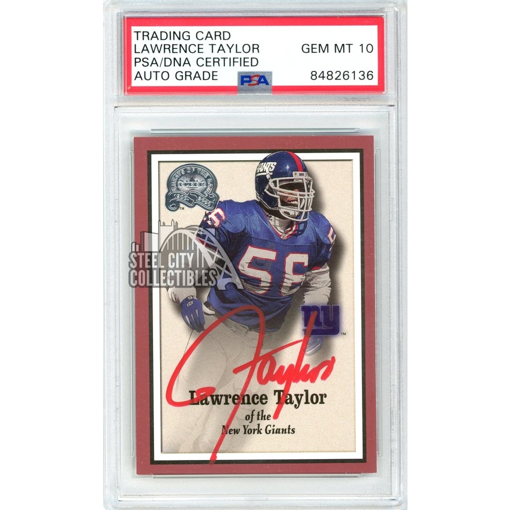 Lawrence Taylor 2000 Fleer Autograph Card #34 PSA/DNA 10 (Red) | Steel ...