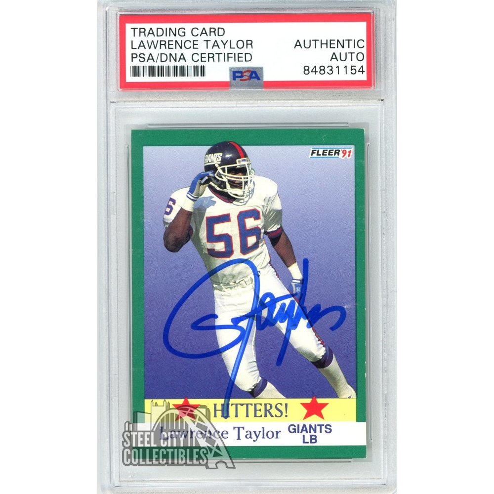 Lawrence Taylor 1991 Fleer Autograph Card #398 PSA/DNA | Steel City ...