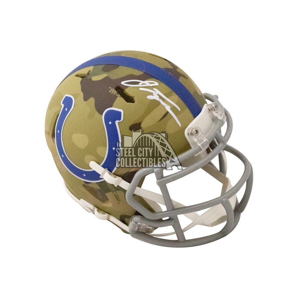 Jonathan Taylor Autographed Indianapolis Colts Camo Mini Football ...