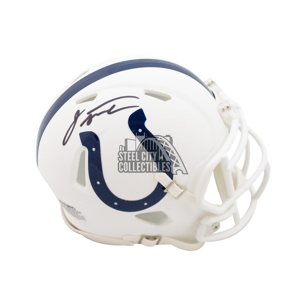 Jonathan Taylor Autographed Indianapolis Colts Flat White Mini Football ...