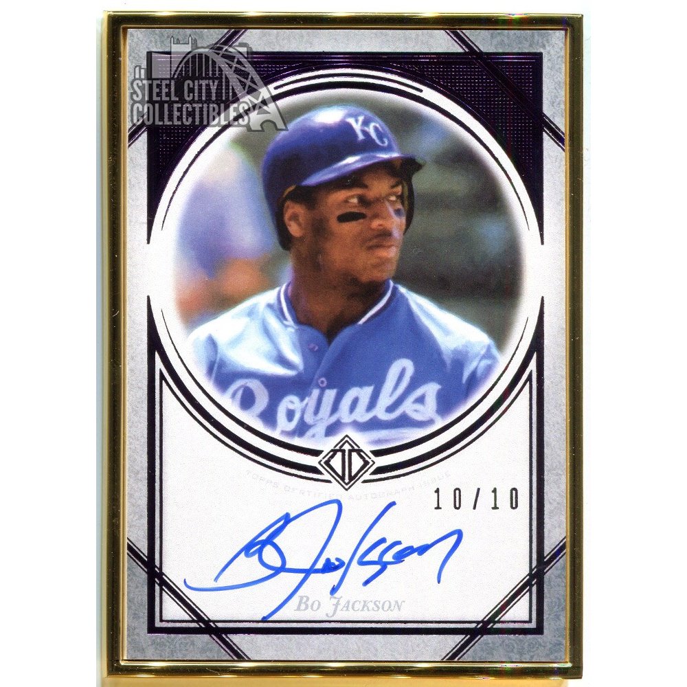 Bo Jackson 2018 Topps Transcendent Autographed Purple Parallel Card 10/ ...