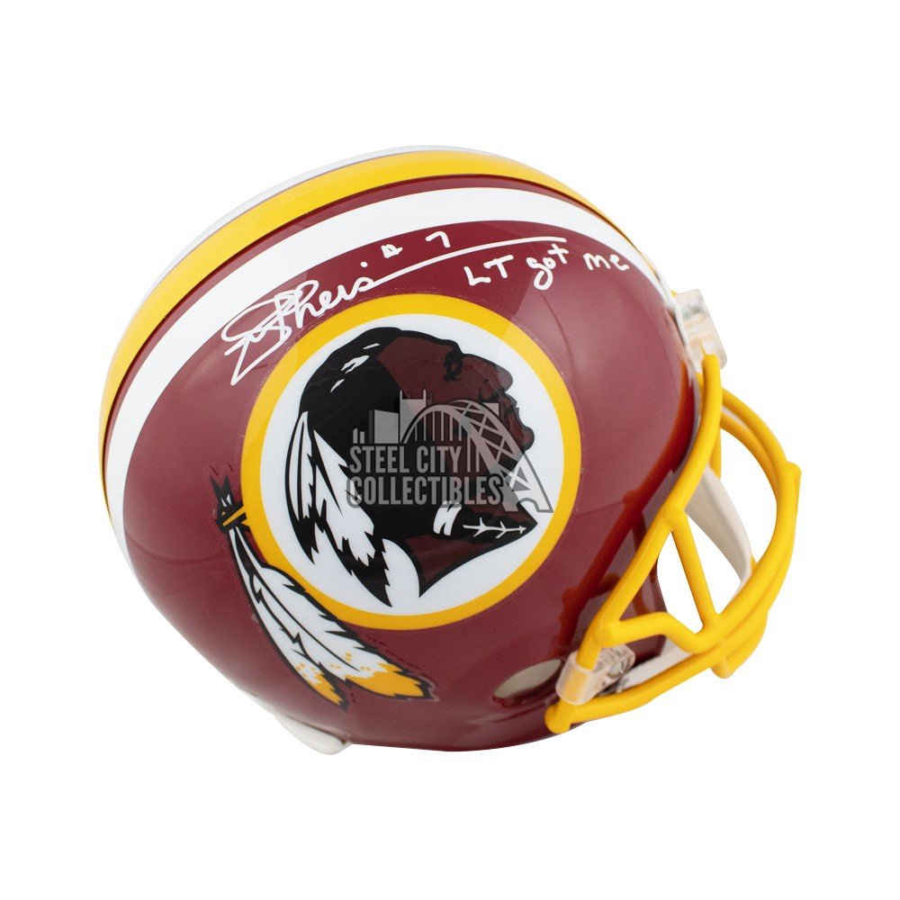 Joe Theismann LT Got Me Autographed Redskins Full-Size Football Helmet ...