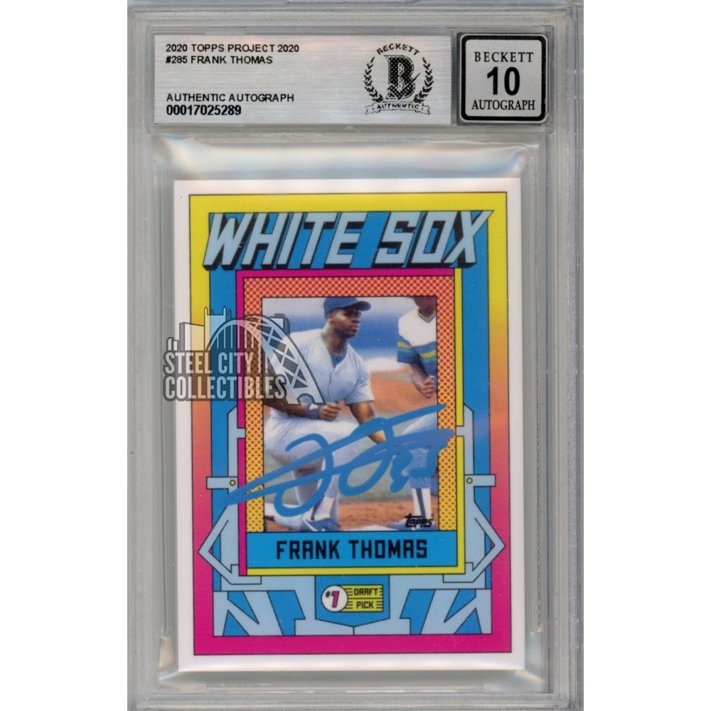 Frank Thomas 2020 Topps Project 2020 Autograph Card #285 BAS 10 (Light ...