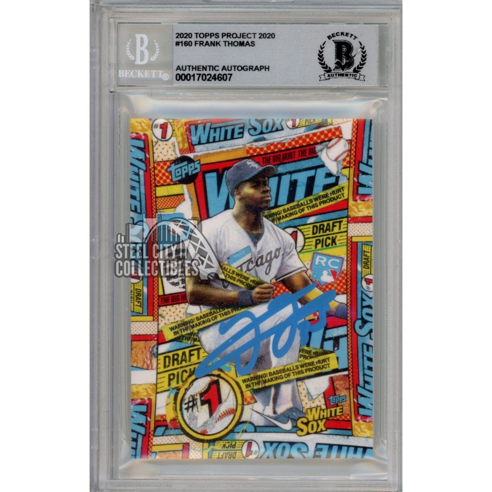 Frank Thomas 2020 Topps Project 2020 Autograph Card #160 BAS 10 (Light ...