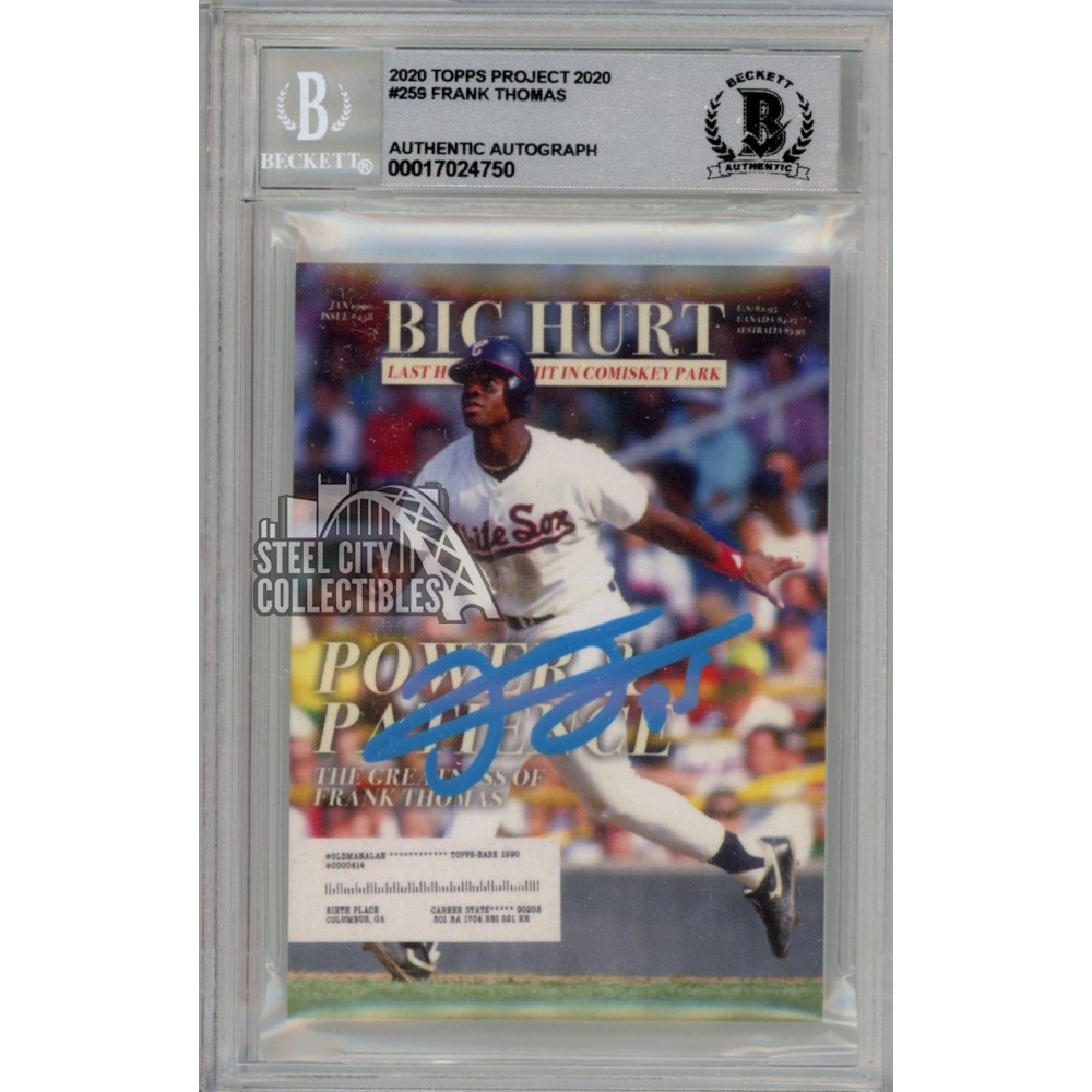 Frank Thomas 2020 Topps Project 2020 Autograph Card #259 BAS 10 (Light ...