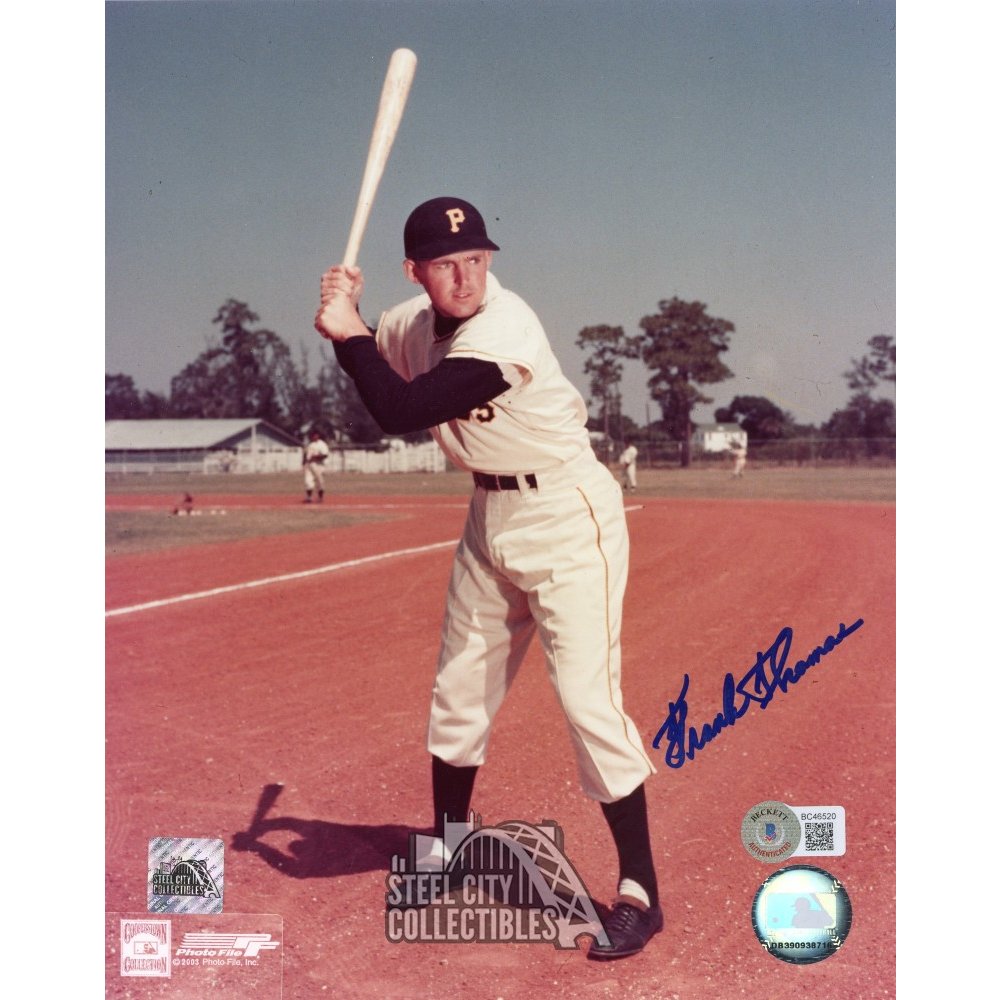 Frank Thomas Autographed Pittsburgh Pirates 8x10 Photo - BAS (Blue Ink ...