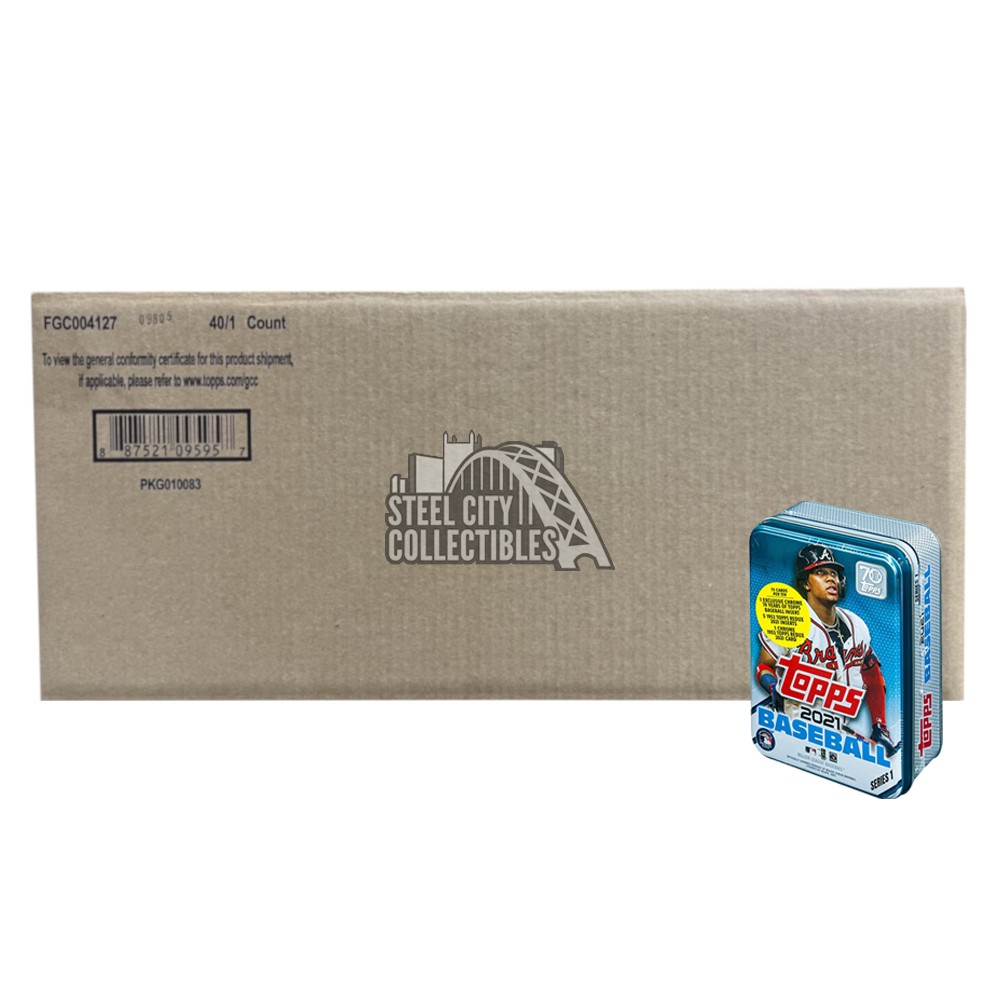 2021 Topps Series 1 Baseball Tin 40 Box Case | Steel City Collectibles