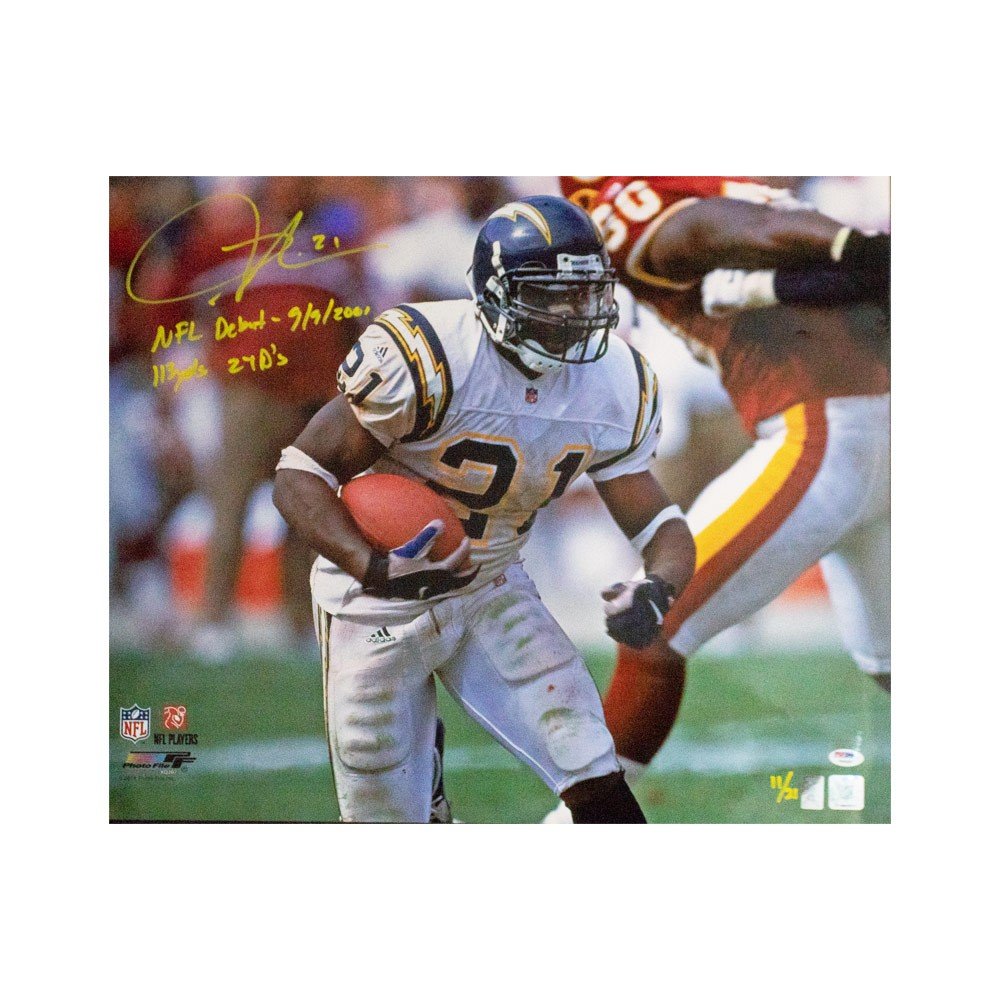 LaDainian Tomlinson NFL Debut 9/9/2001 Autographed Chargers 20x24 Photo ...