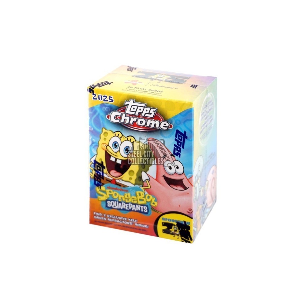 2025 Topps Chrome Spongebob 25th Anniversary Blaster Box -- Random Pack ...