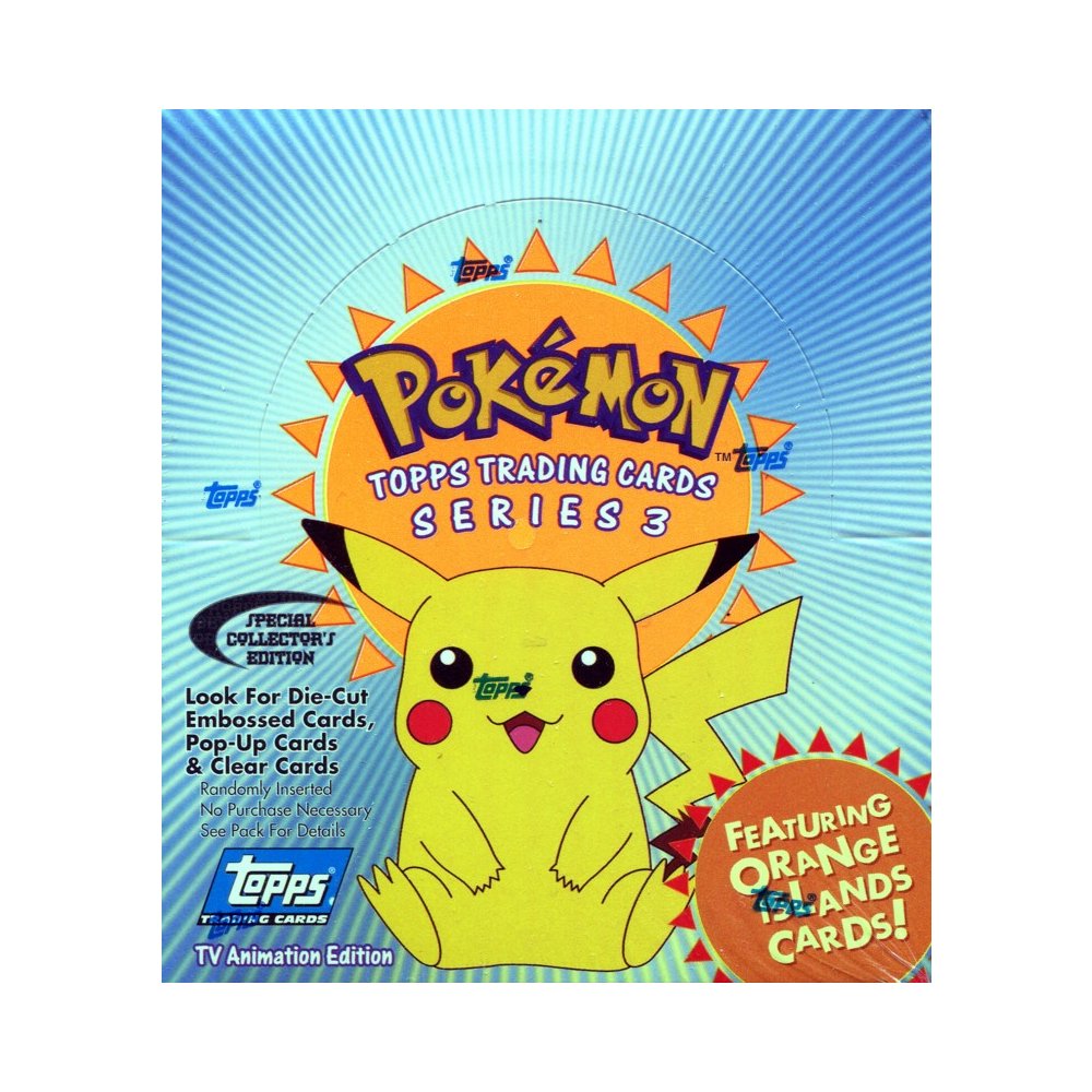 Topps Pokemon Series 3 Trading Cards TV Animation Edition Box Steel