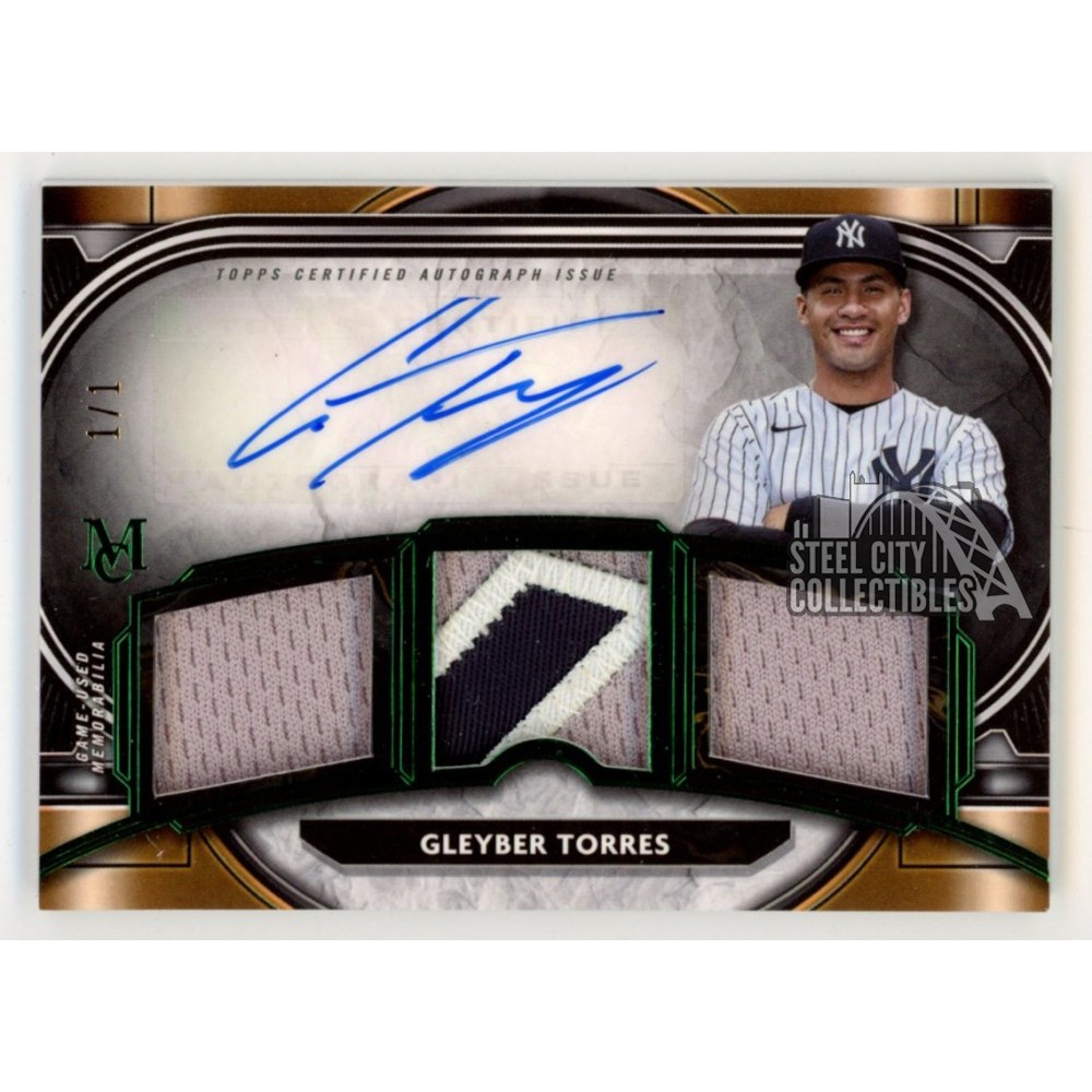 Gleyber Torres 2021 Topps Museum Triple Patch Autograph Card #SPTRA-GT ...