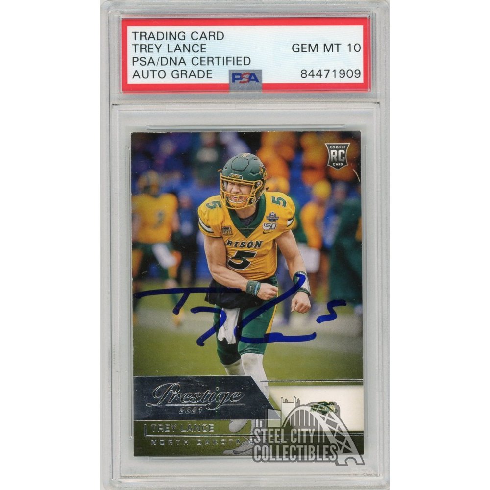 Trey Lance 2021 Panini Prestige Autographed Rookie Card #81 - PSA/DNA ...