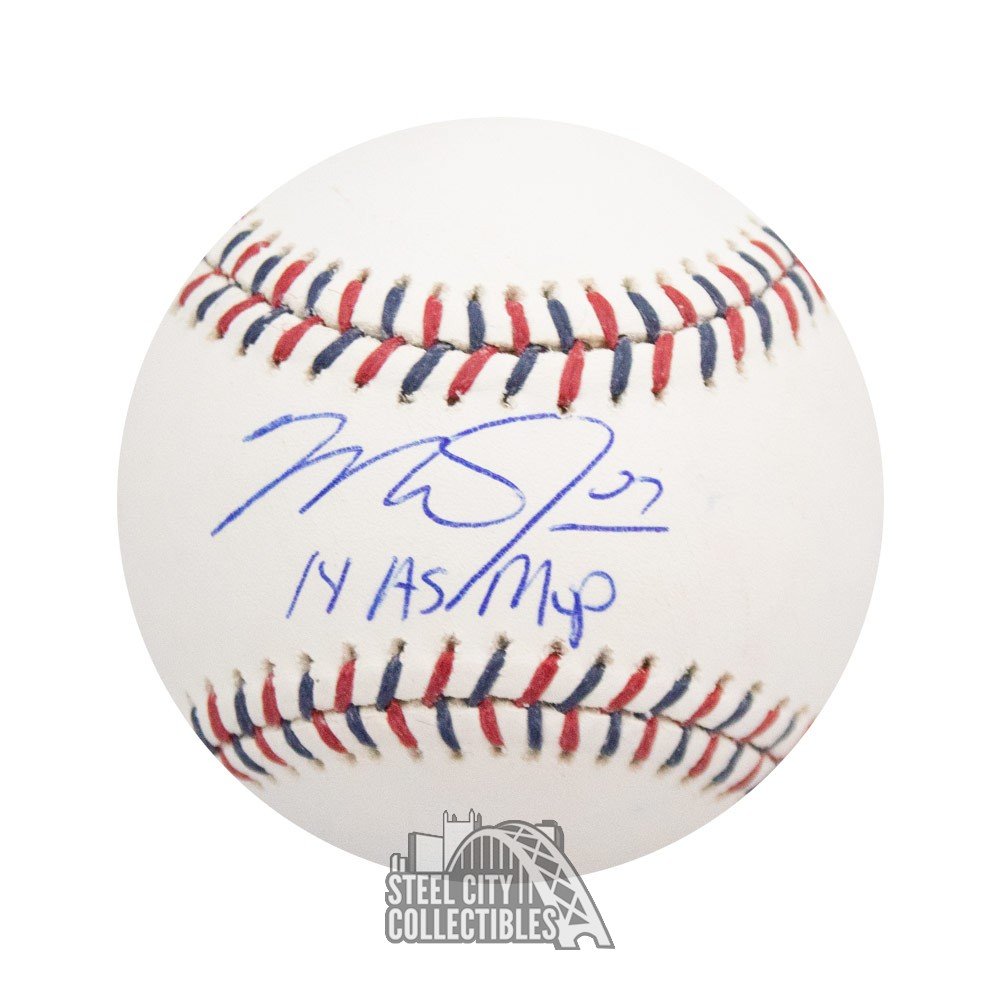 Mike Trout 14 AS MVP Autographed Official MLB Baseball - MLB Hologram ...