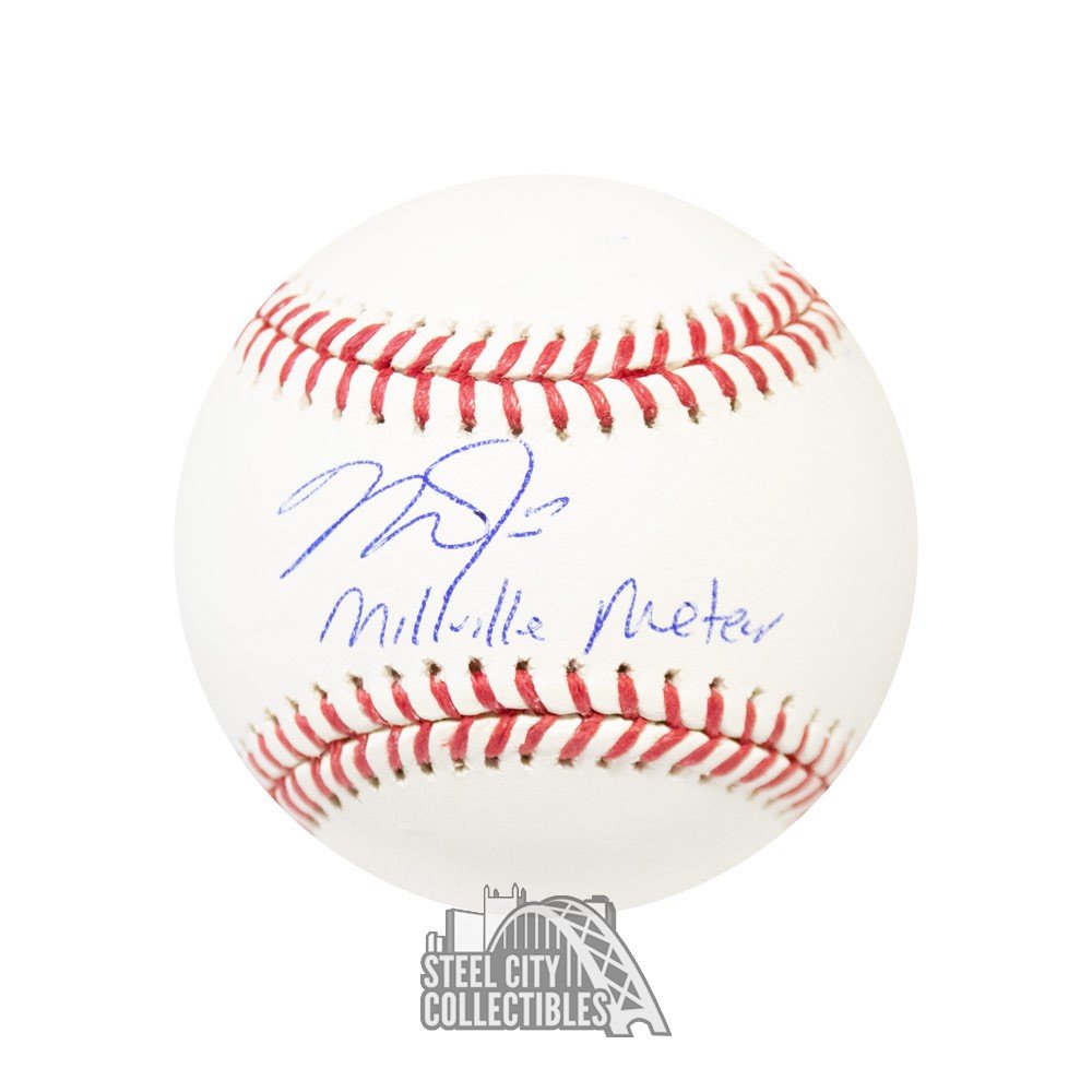 Mike Trout Millville Meteor Autographed Official MLB Baseball - MLB ...