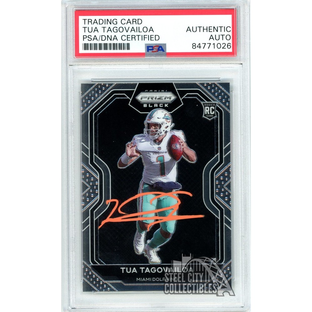 Tua Tagovailoa 2020 Panini Chronicles Prizm Black Autograph RC Card #PB ...