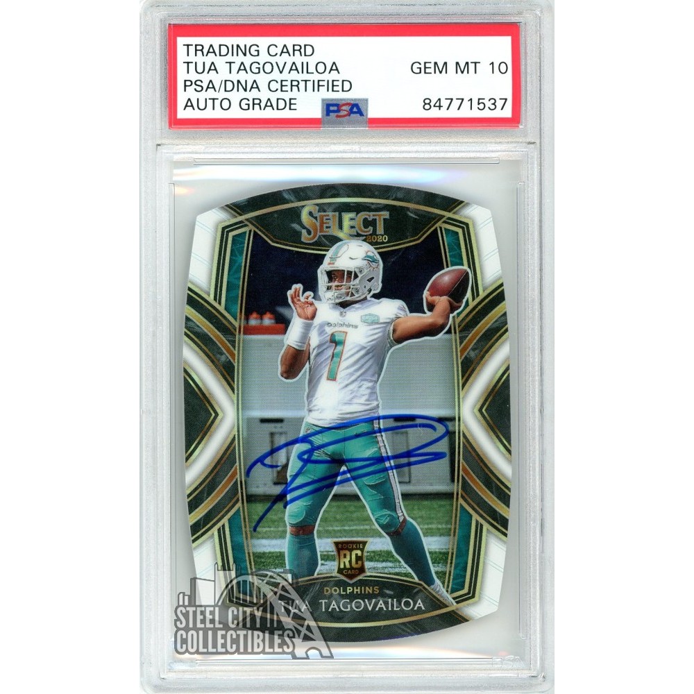 Tua Tagovailoa 2020 Panini Select White Die Cut Autograph Rookie Card ...