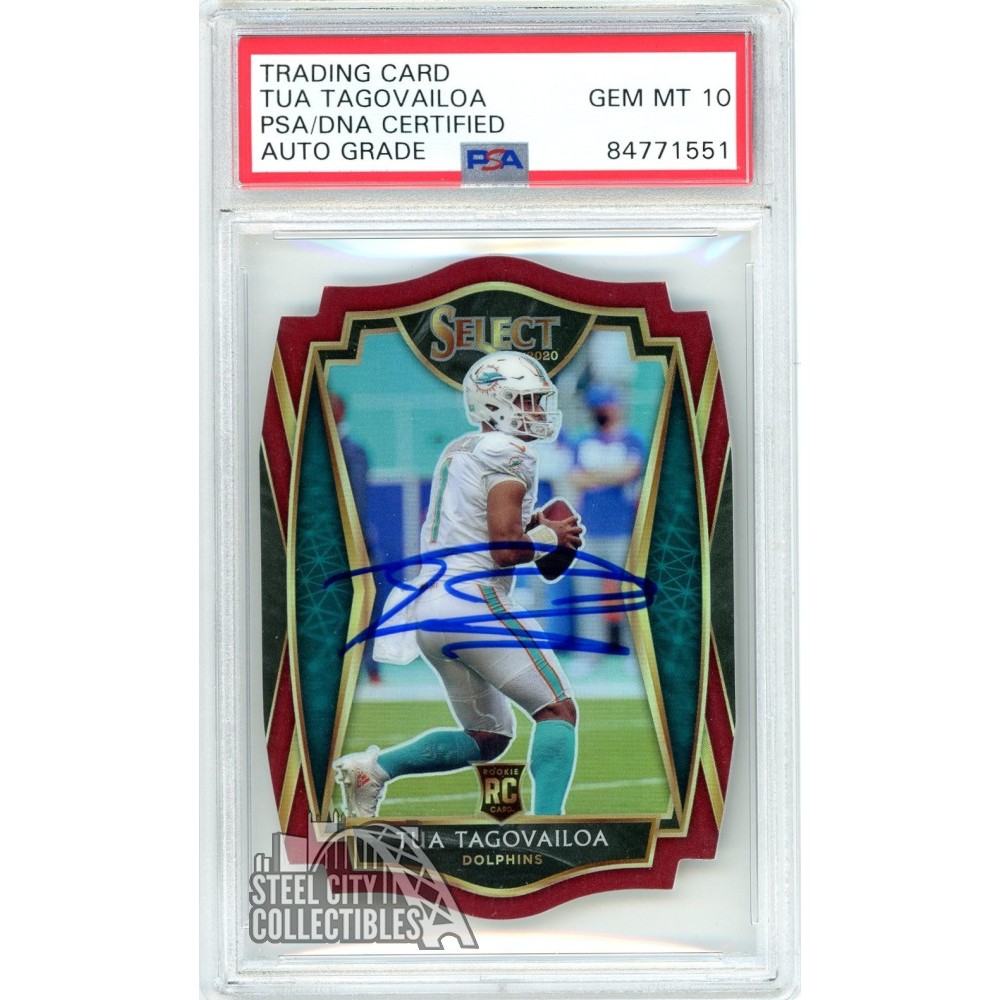 Tua Tagovailoa 2020 Panini Select Maroon Premier Level Die Cut ...