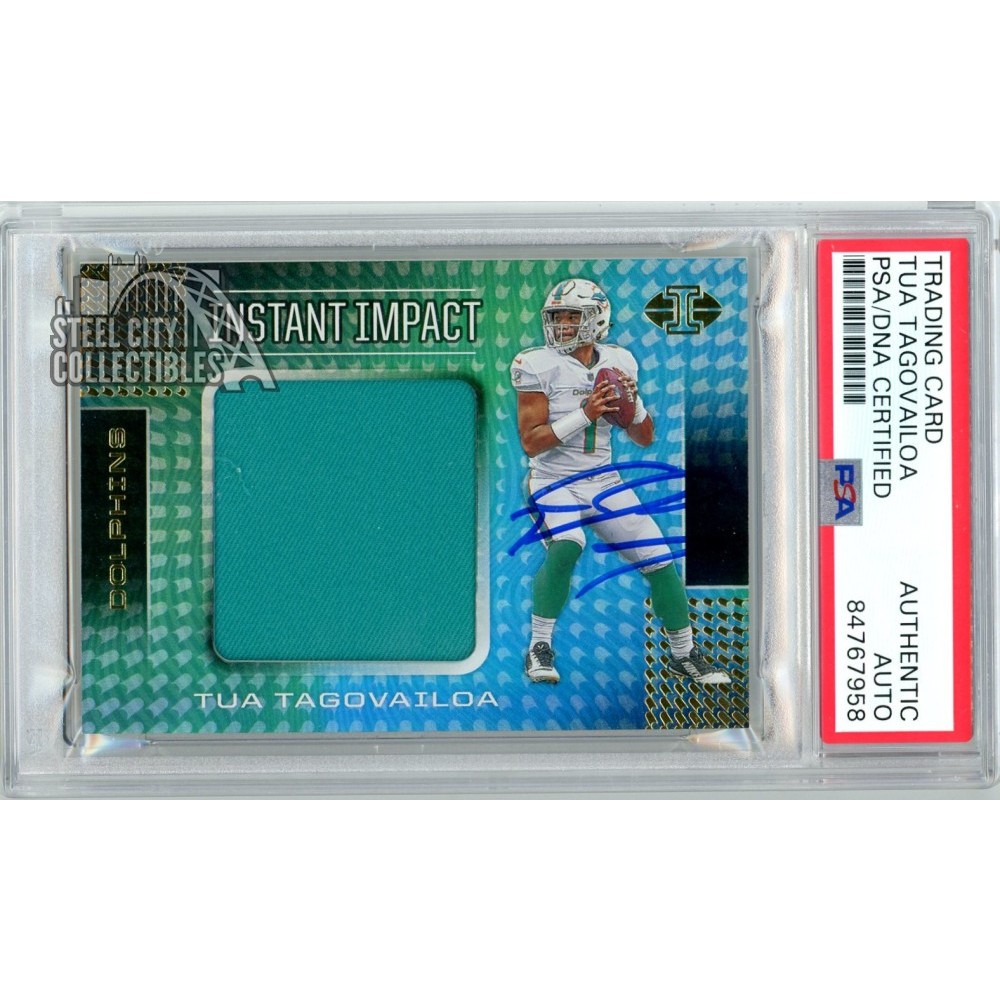Tua Tagovailoa 2020 Panini Illusions Autograph Rookie Jersey card #112 ...
